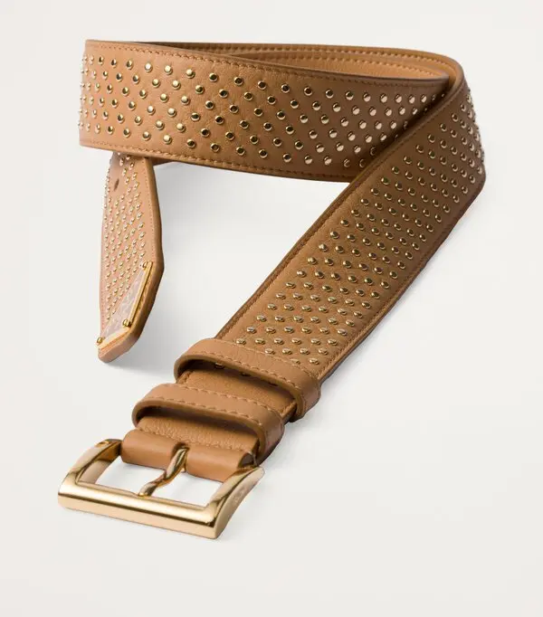 Prada Leather Studded Belt