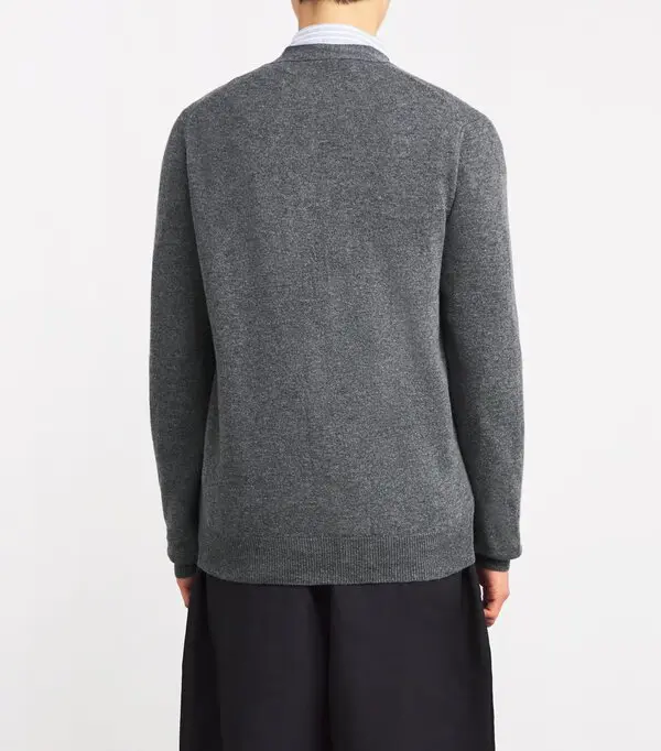 Play Comme Des Garcon Wool Heart Cardigan