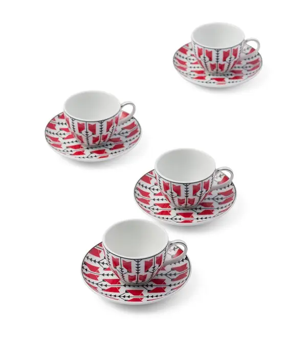 Prada Porcelain Vienna Arrows Coffe Cup And Saucer