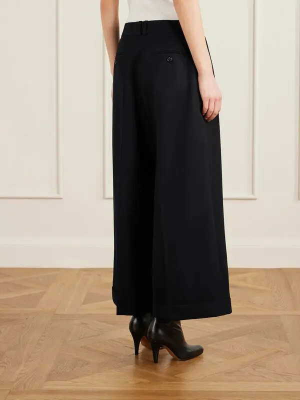 THE ROW Lior Wool Wide-leg Trousers