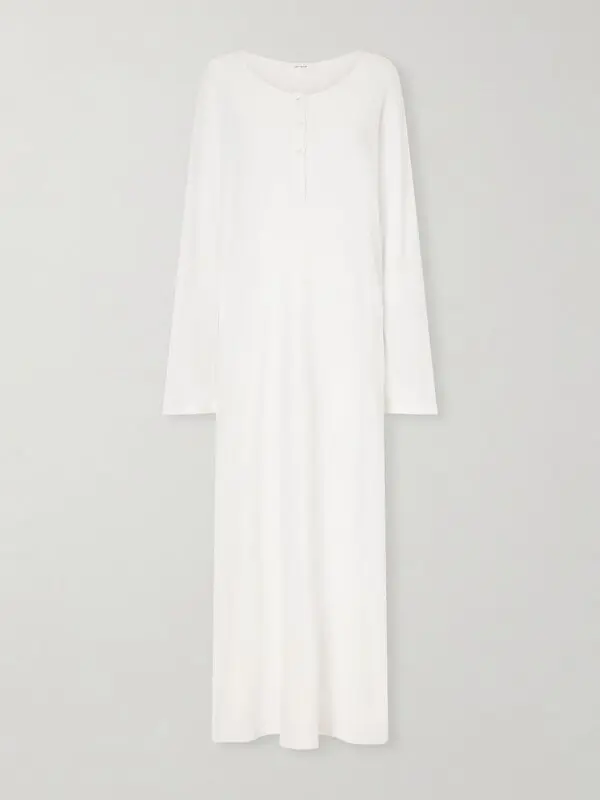 THE ROW Latoya Cotton Midi Dress - White