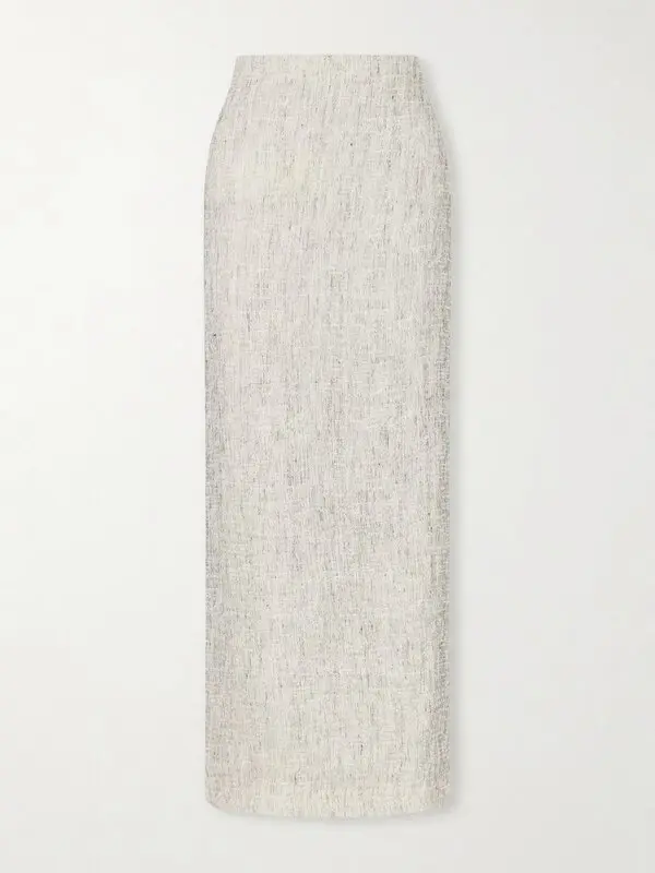 THE ROW Linen And Silk-blend Gauze Midi Skirt