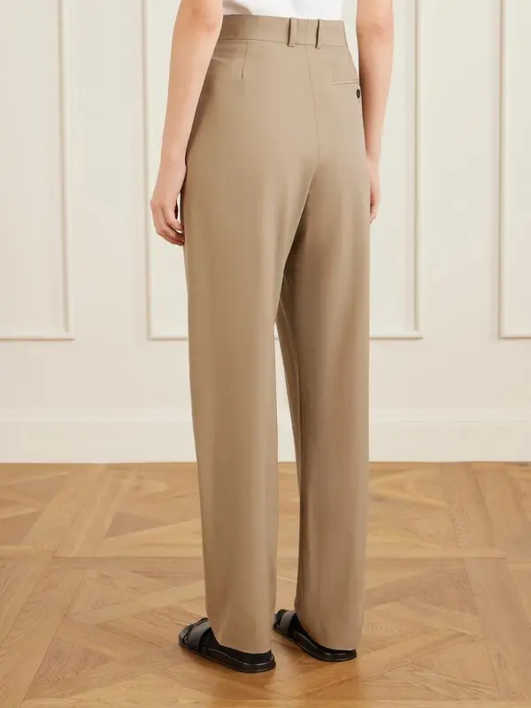 THE ROW Gianni Pleated Wool Trousers