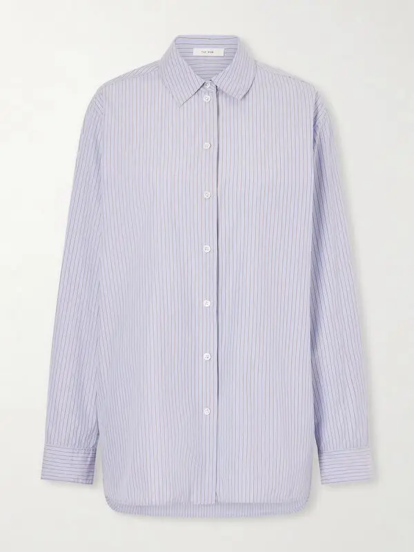 THE ROW Sisilia Cotton-poplin Shirt - Blue