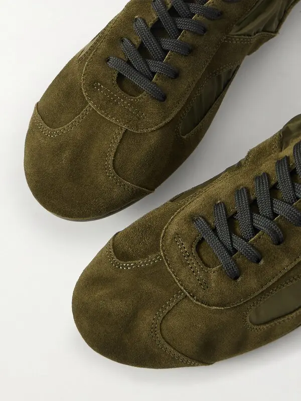 Proenza Schouler Suede And Nylon Lace-up Sneakers
