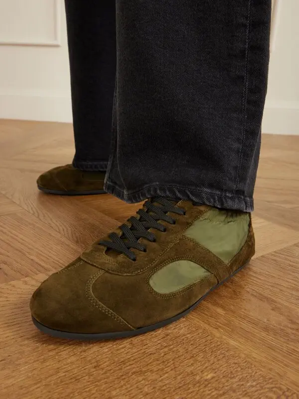 Proenza Schouler Suede And Nylon Lace-up Sneakers