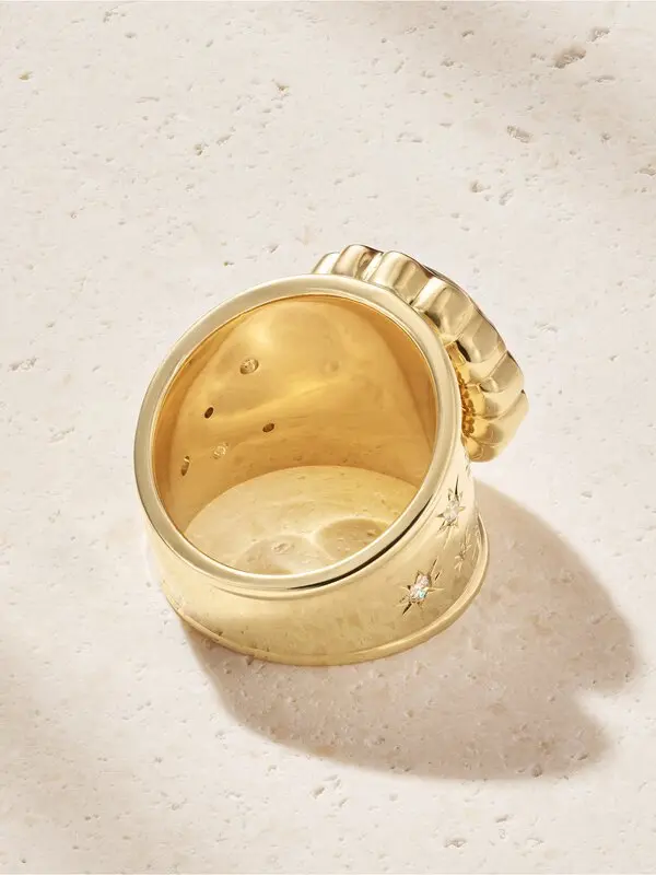 MARLO LAZ 14-karat Gold Aquamarine And Diamond Ring