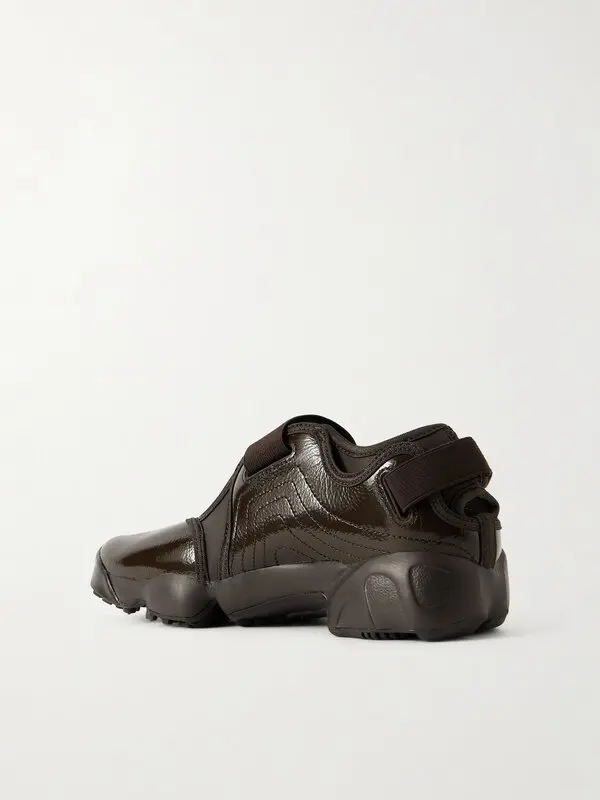 Nike Rift Patent Leather Split-toe Sneakers - Brown