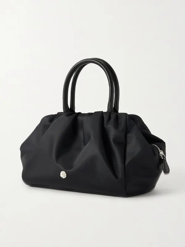 Simone Rocha Leather-trimmed Embellished Shell Tote