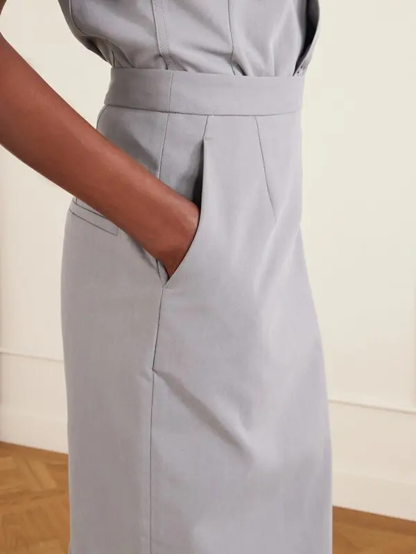 WILLY CHAVARRIA Cotton Midi Skirt - Gray