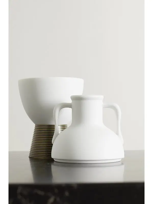 L'Objet Porcelain And Brass Incense Holder