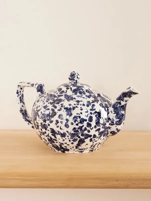 Ralph Lauren Burleigh Marble-effect Earthenware Teapot - Multi