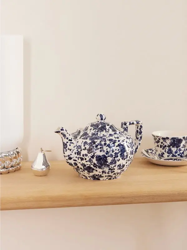 Ralph Lauren Burleigh Marble-effect Earthenware Teapot