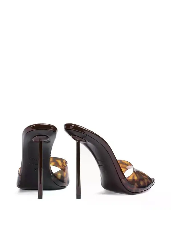 LE SILLA 120mm Bella Mules With Tortoiseshell-effect Strap - Brown