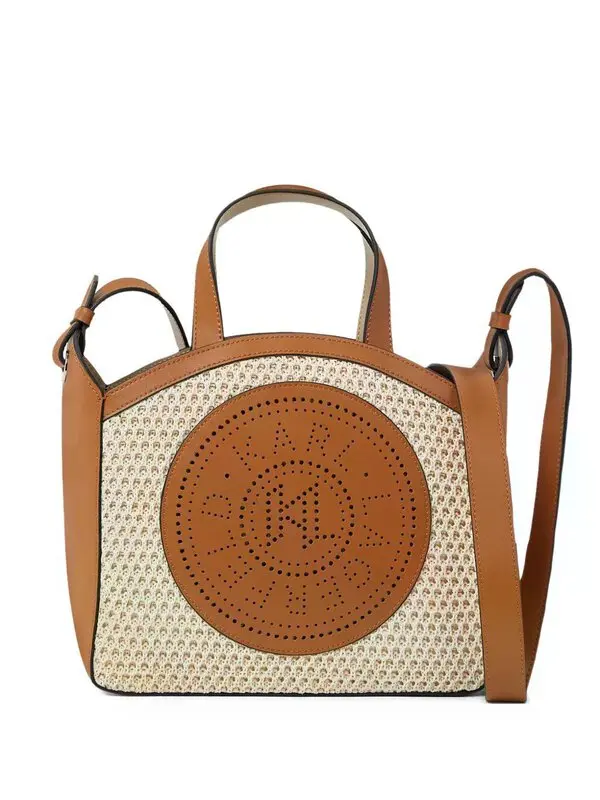 Karl Lagerfeld Small K/circle Mesh Tote Bag - Neutrals