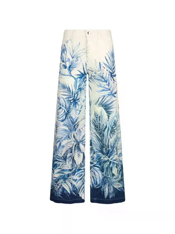 Liu Jo Printed Flared Jeans - Neutrals
