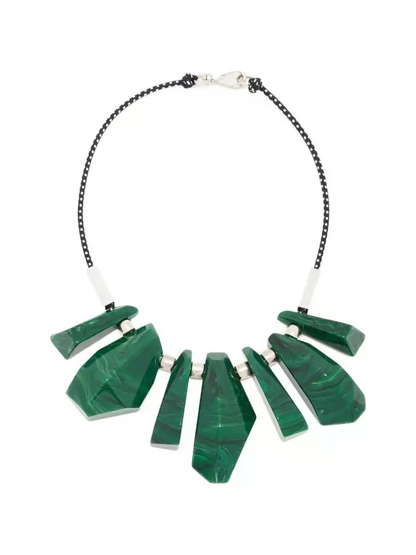 Plan C Irregular Pendant Necklace - Silver