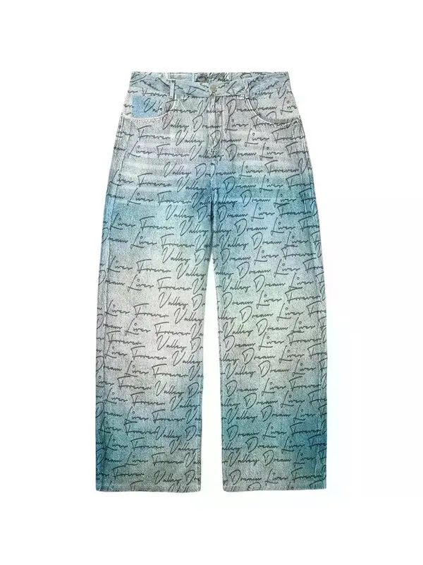 VALE FOREVER Letter Print Trousers