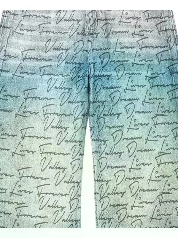 VALE FOREVER Letter Print Trousers
