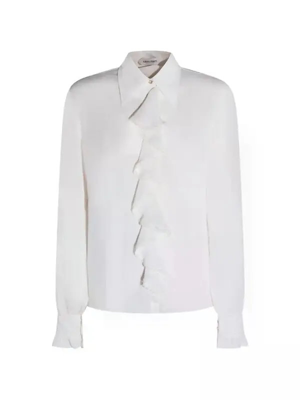 Alberta Ferretti Ruffled Shirt - Neutrals