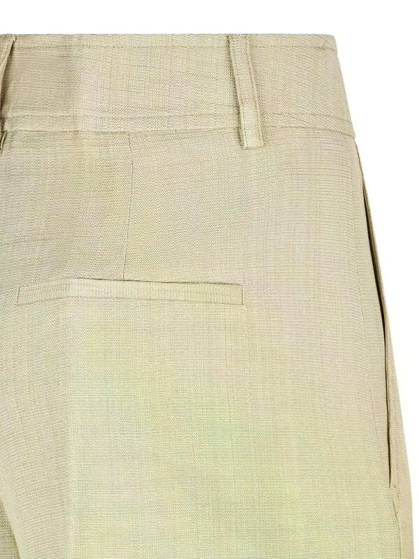 FORTE_FORTE Wide Leg Belt Loops Pants - Neutrals