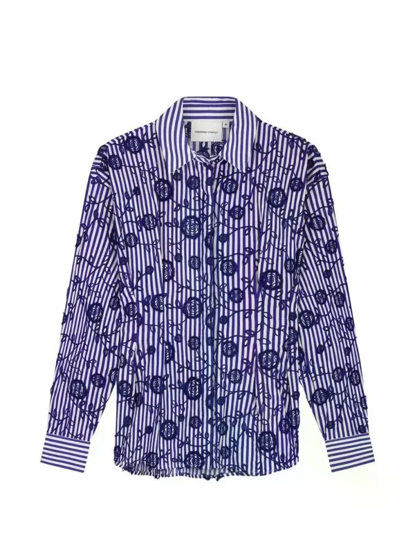 FABIENNE CHAPOT Striped Floral Shirt
