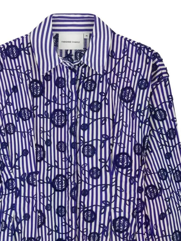 FABIENNE CHAPOT Striped Floral Shirt