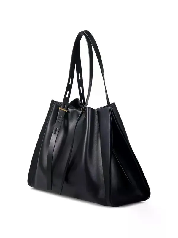 MINOBOSSI Paulina Leather Shoulder Bag - Black