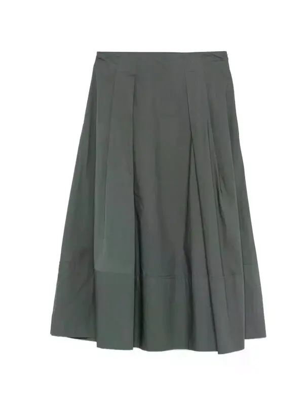 Woolrich Pleated Midi Skirt With Zip-fastening - Green