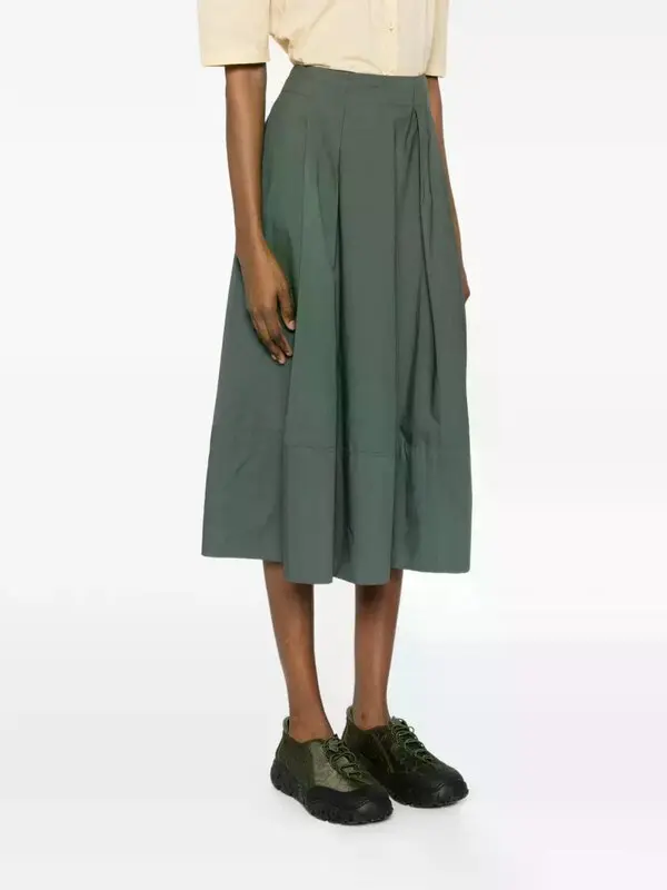 Woolrich Pleated Midi Skirt With Zip-fastening