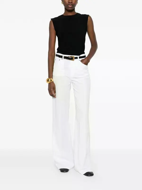 Norma Kamali Sleeveless Round Neck Top - Black