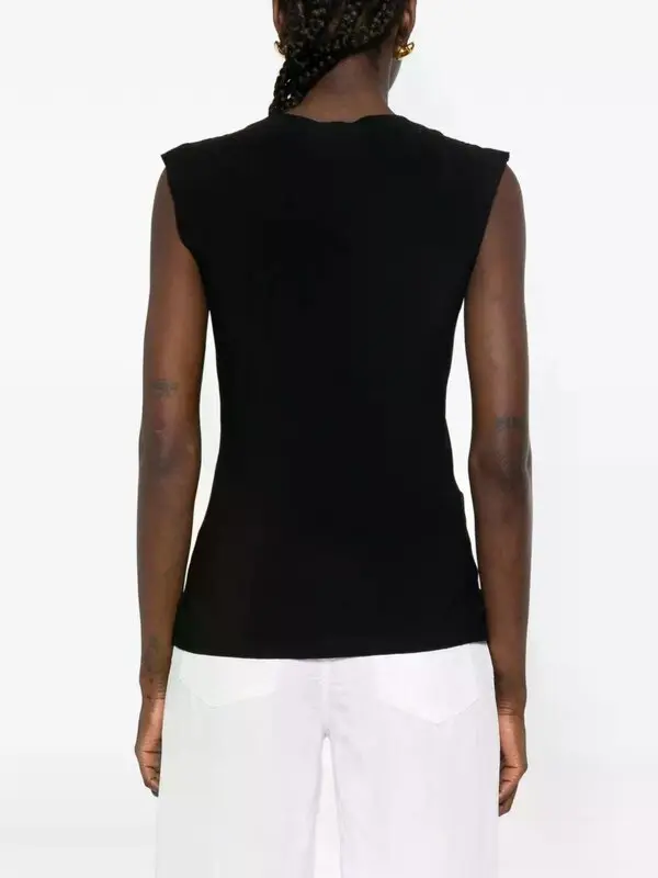 Norma Kamali Sleeveless Round Neck Top - Black
