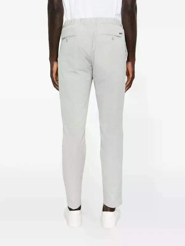 Herno Pleated Pinstripe Straight Leg Trousers