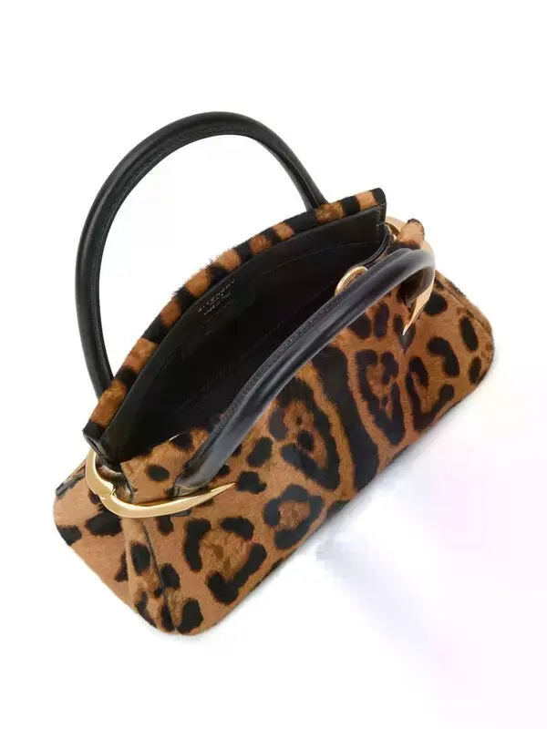 Givenchy Leopard Print Calf Leather Tote Bag