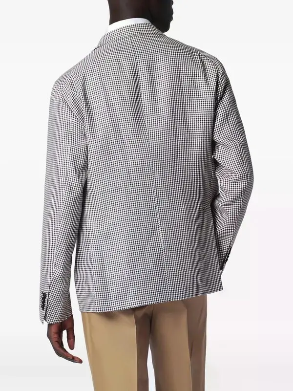 Tagliatore Check-patterned Blazer - Brown