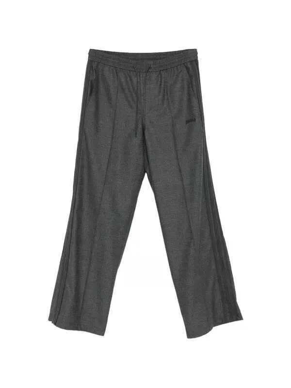 JUUN.J Checked Trousers With Drawstring Waist - Grey