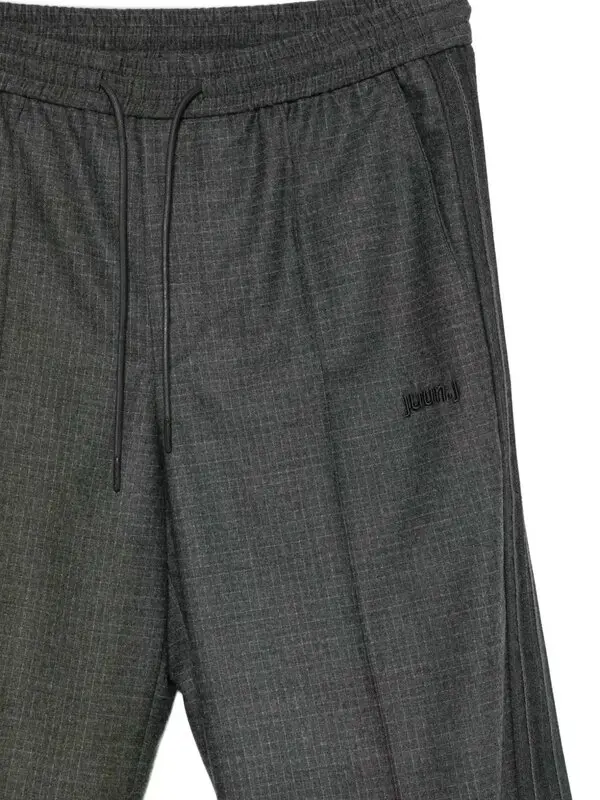 JUUN.J Checked Trousers With Drawstring Waist