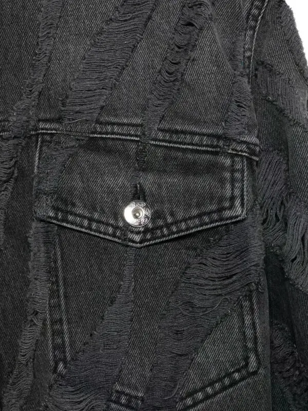 Blumarine Distressed Denim Shirt - Grey