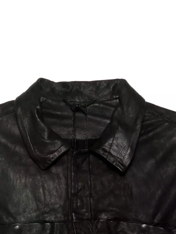 GIORGIO BRATO Leather Collared Jacket