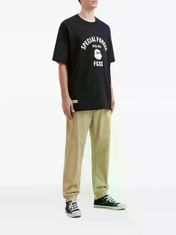 FINGERCROXX Elasticated-waistband Trousers - Neutrals