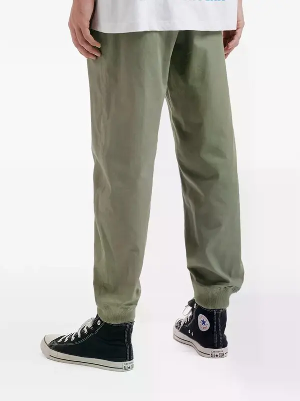FINGERCROXX Logo-patch Trousers - Green