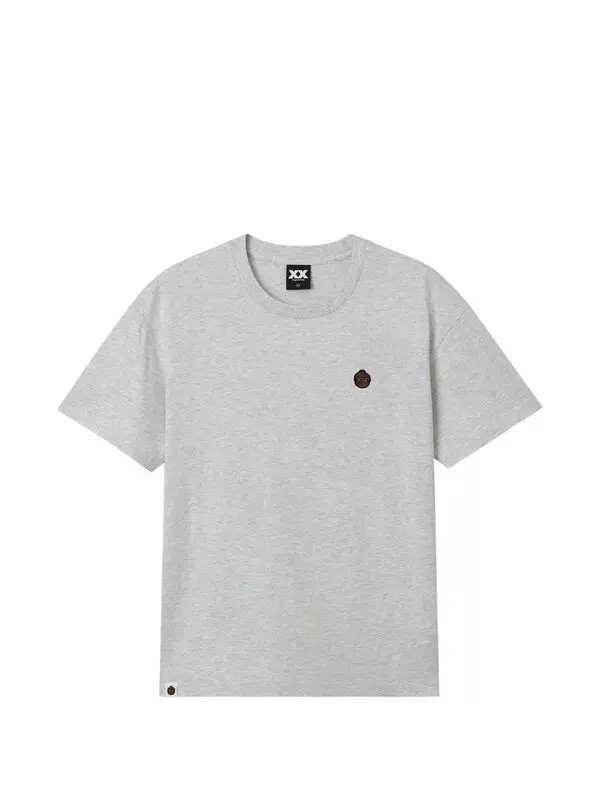FINGERCROXX Logo-embroidered T-shirt - Grey