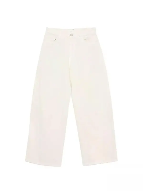 ALYSI Off-white Wide-leg Denim Jeans