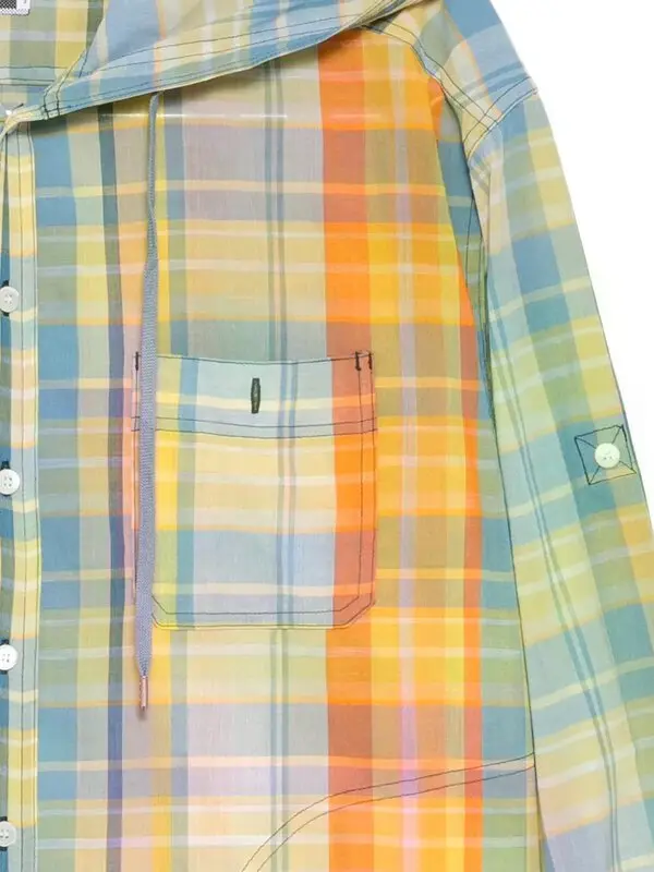 Facetasm Checked Hooded Shirt
