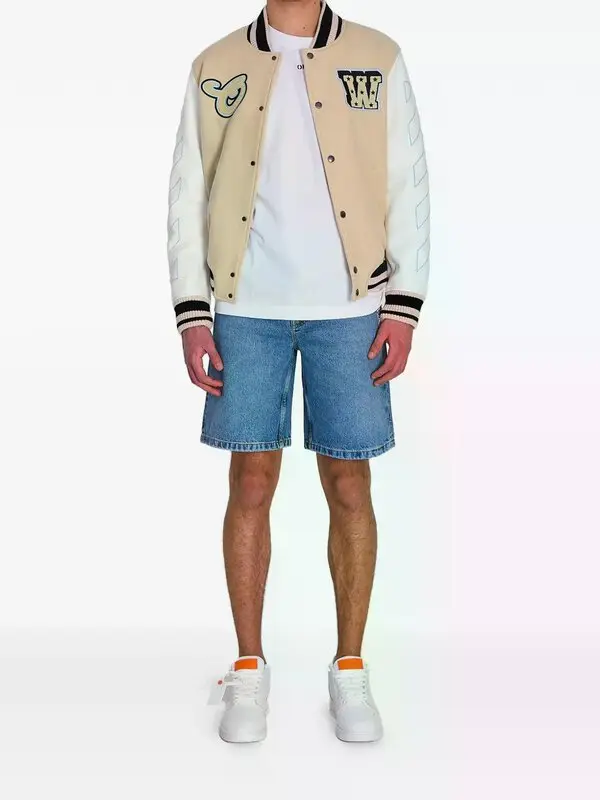 Off-White Logo Patch Bomber Jacket