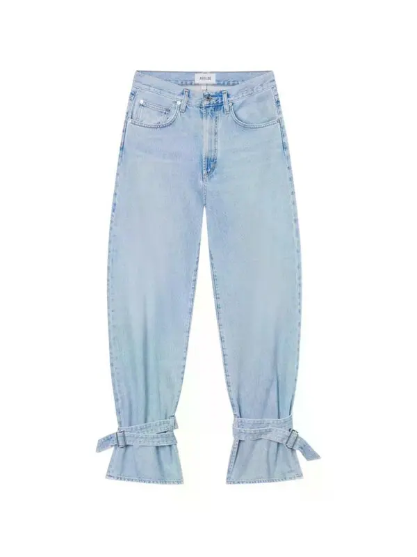 AGOLDE Cinched Hem Loose Taper Straight-leg Jeans - Blue