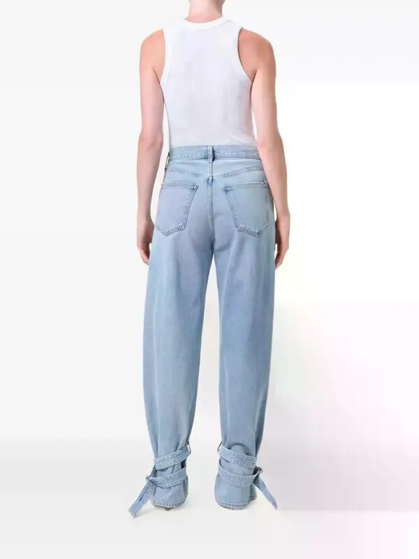 AGOLDE Cinched Hem Loose Taper Straight-leg Jeans - Blue