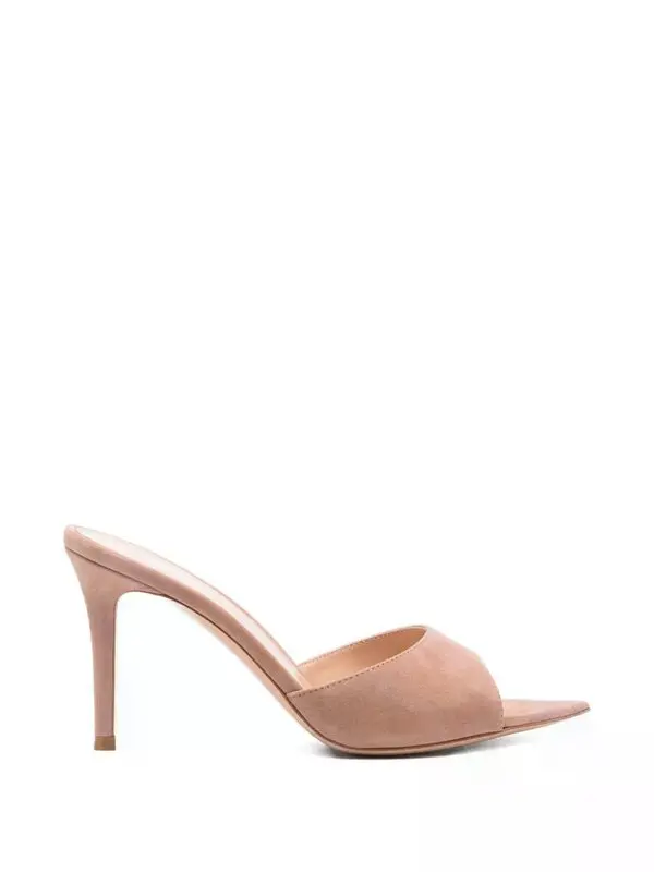 GIANVITO ROSSI Elle Pointed-toe Sandals - Neutrals
