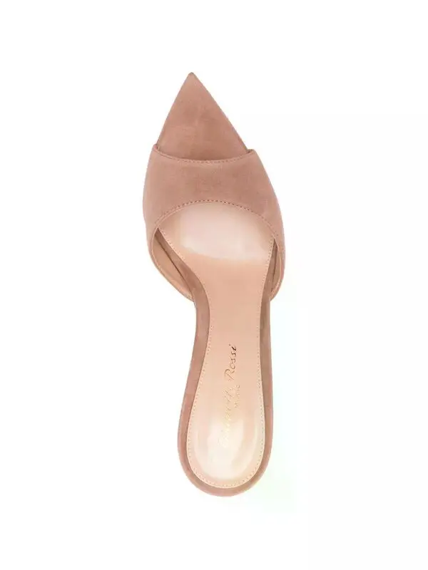 GIANVITO ROSSI Elle Pointed-toe Sandals - Neutrals