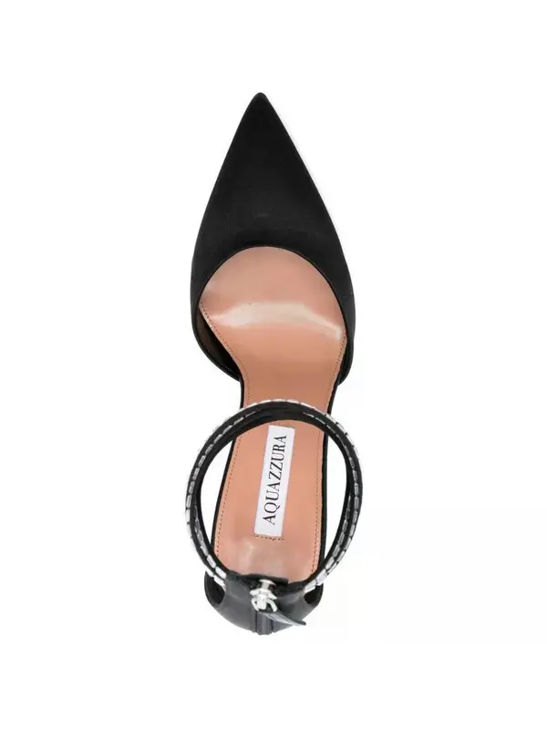 AQUAZZURA Embellished Ankle Strap Pumps
